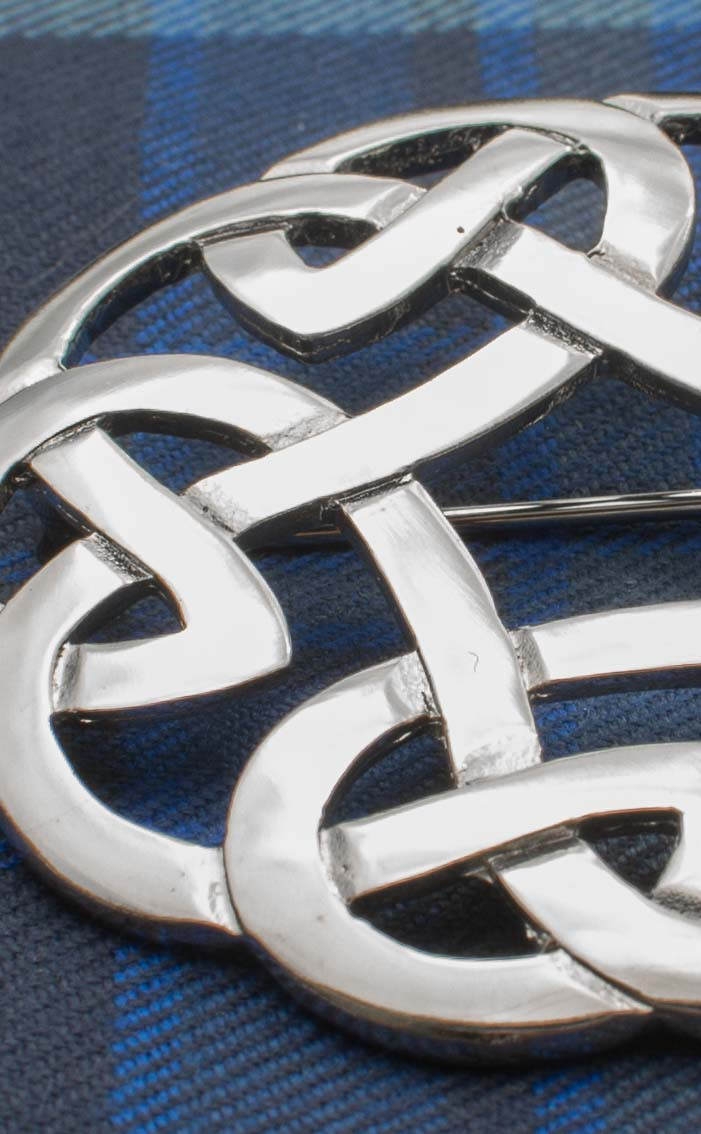 Celtic Interlaced Plaid Brooch | CLAN