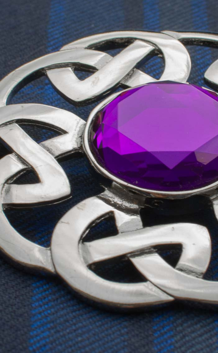 Celtic Interlace Plaid Brooch | CLAN