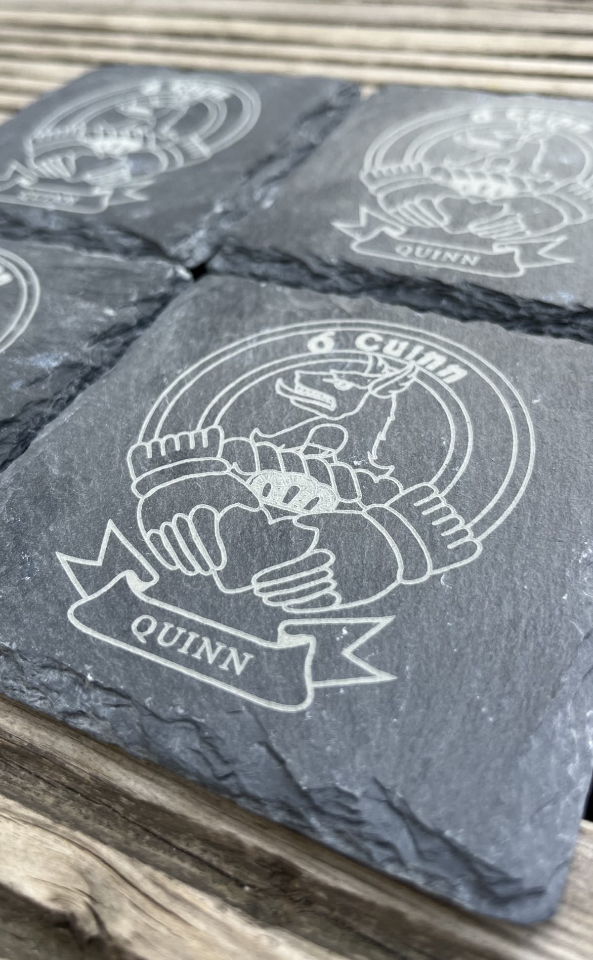 Irish Clan Crest Slate Drinks Coasters Set - Dining - Homeware ...