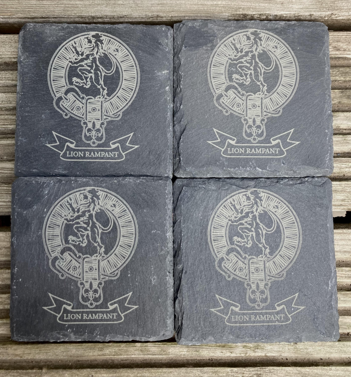 Clan Crest Slate Drinks Coasters Set | CLAN