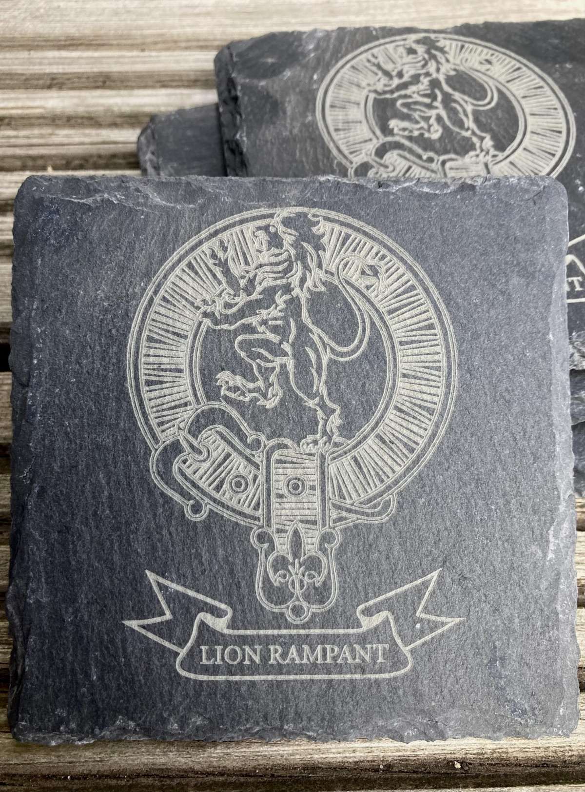 Clan Crest Slate Drinks Coasters Set | CLAN