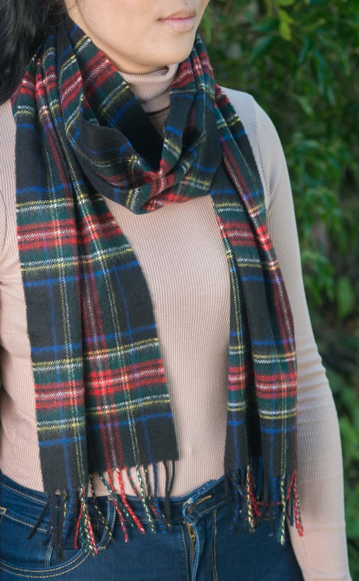 Large Luxury Scottish Cashmere Tartan Scarf | CLAN