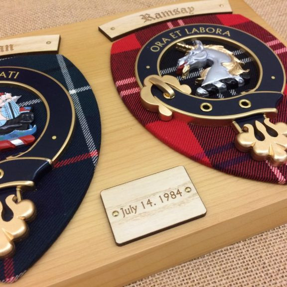 Double Clan Crest Wall Plaque | CLAN