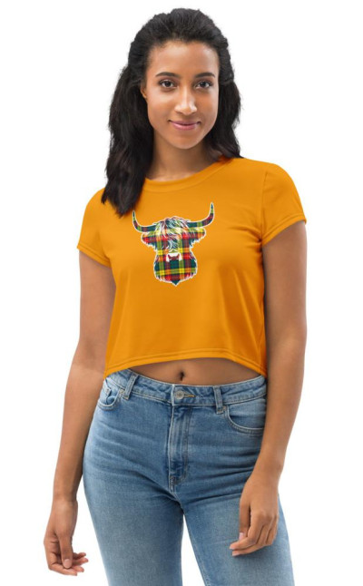 Tartan Design Crop Tee | CLAN