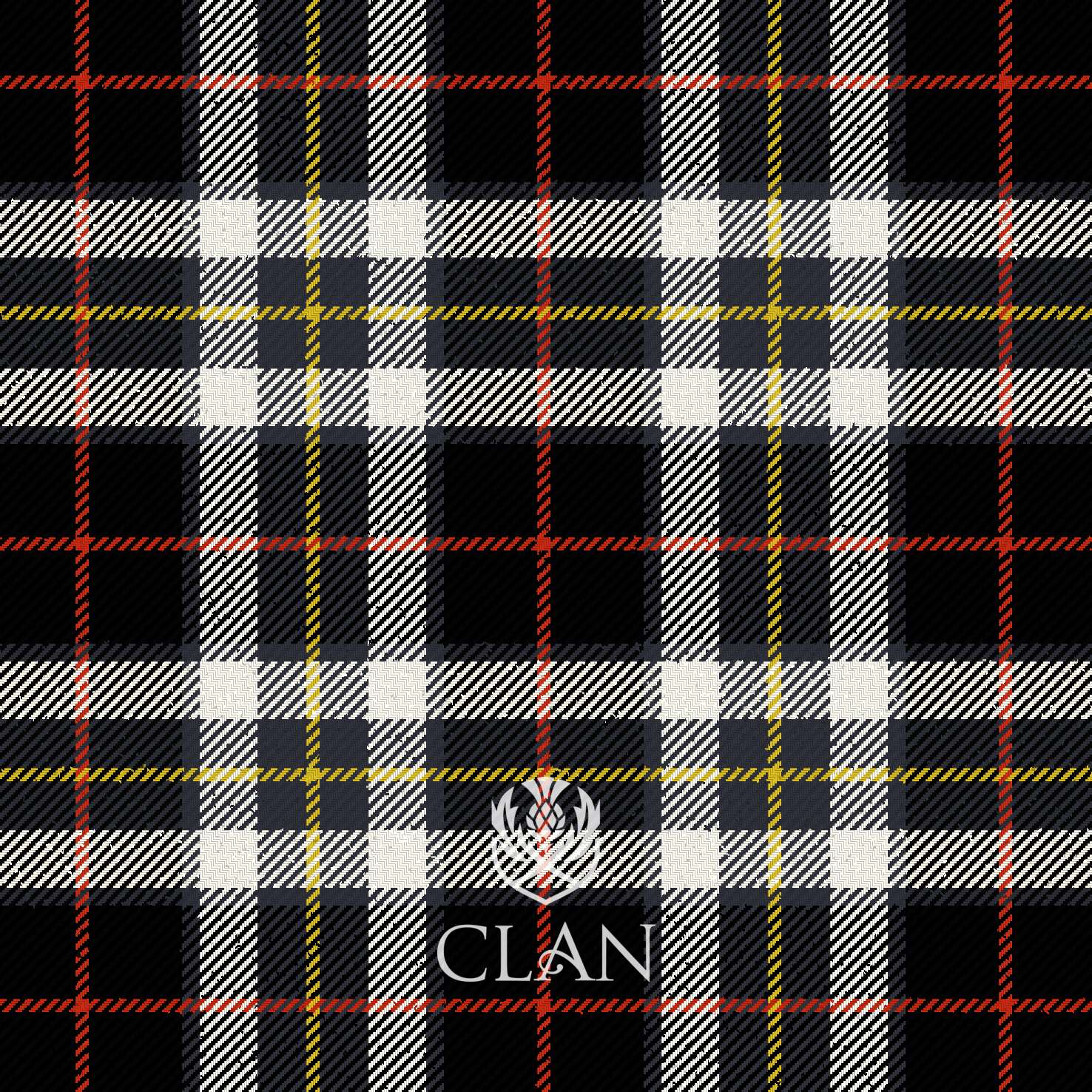 Thompson black traditional pattern 2 | CLAN by Scotweb