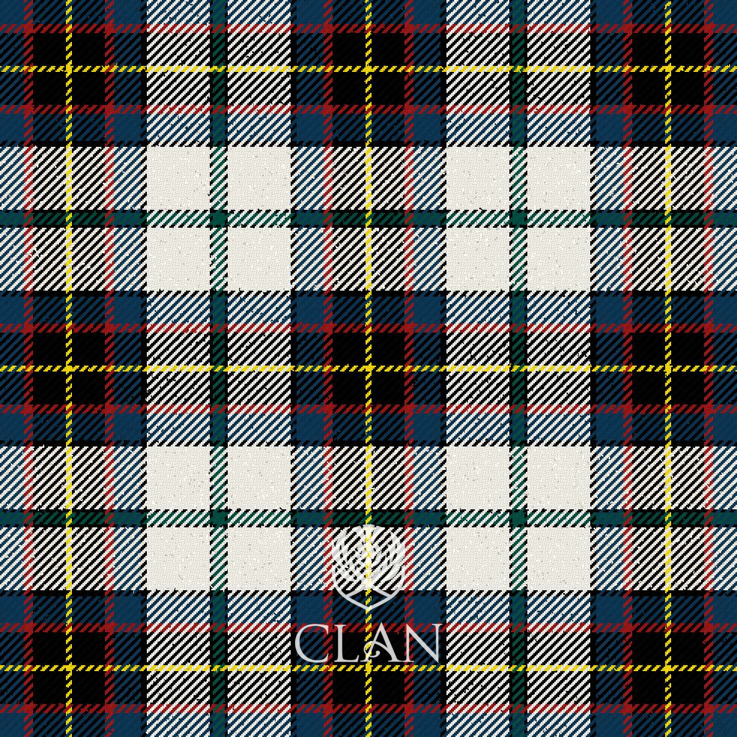 Horne modern tartan in white | CLAN by Scotweb